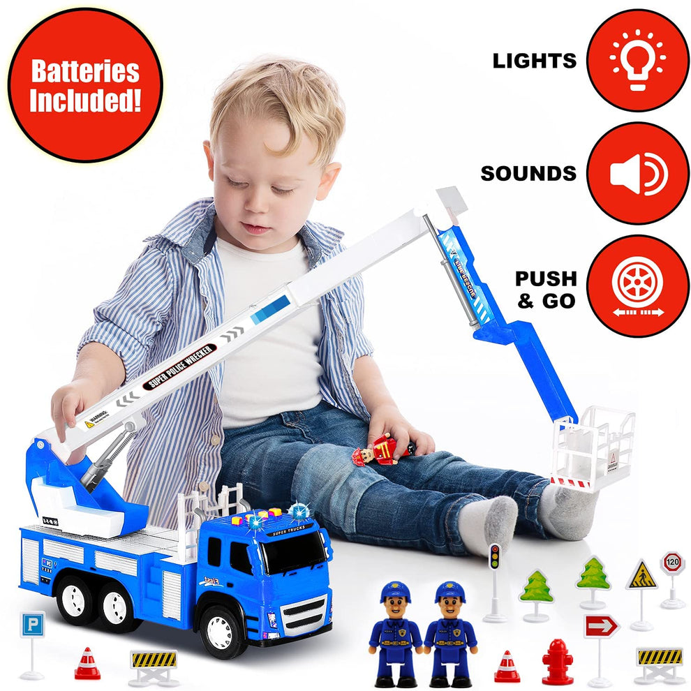 1:12 Scale Police Truck Toy Playset with Realistic Vehicle, Police Off ...